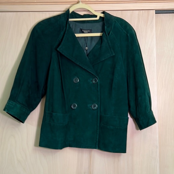 Talbots | Jackets & Coats | Talbots Green Leather Jacket | Poshmark